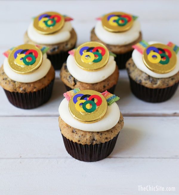 Olympic Gold Medal Cupcakes - Rachel Hollis