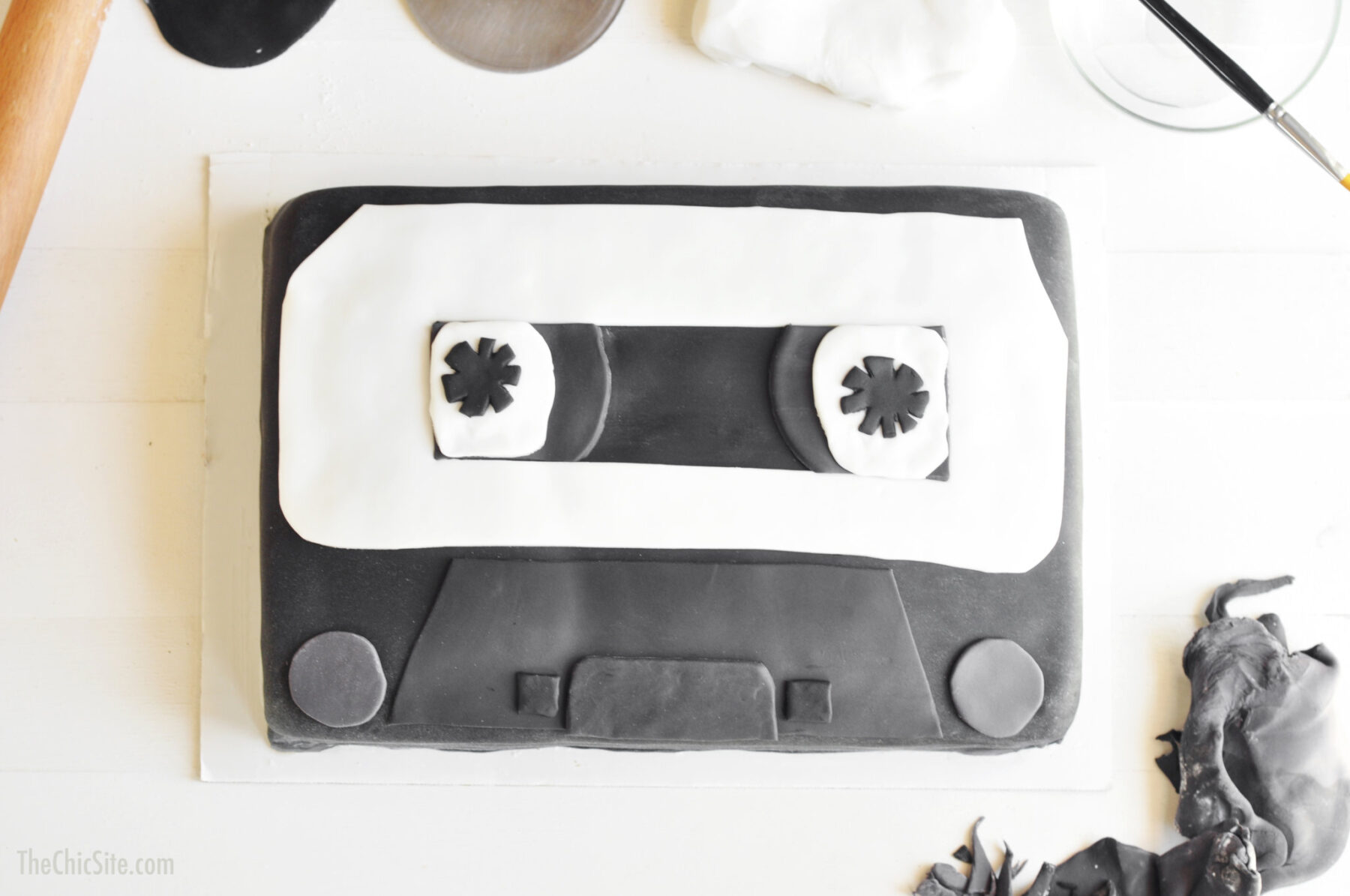 cassette tape cake - Rachel Hollis