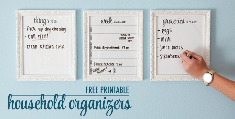 Free Printable Household Organizers - Rachel Hollis