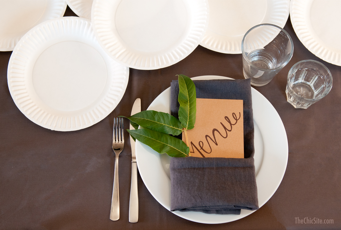 Masculine Table Setting - Rachel Hollis