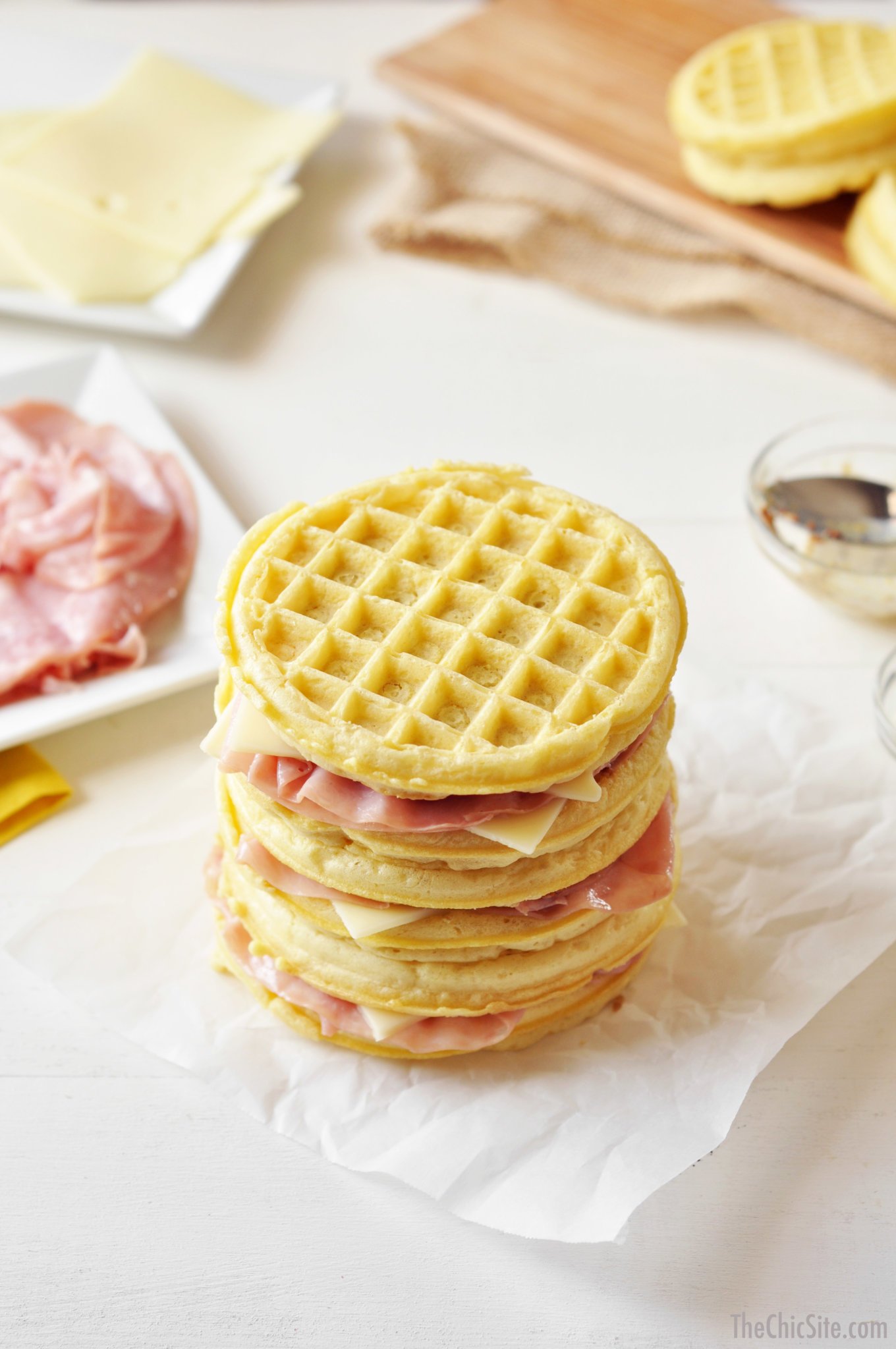 waffle ham and cheese - Rachel Hollis
