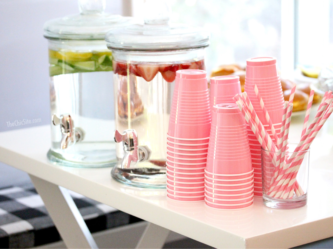 Flavored Water Station Summer Party - Rachel Hollis
